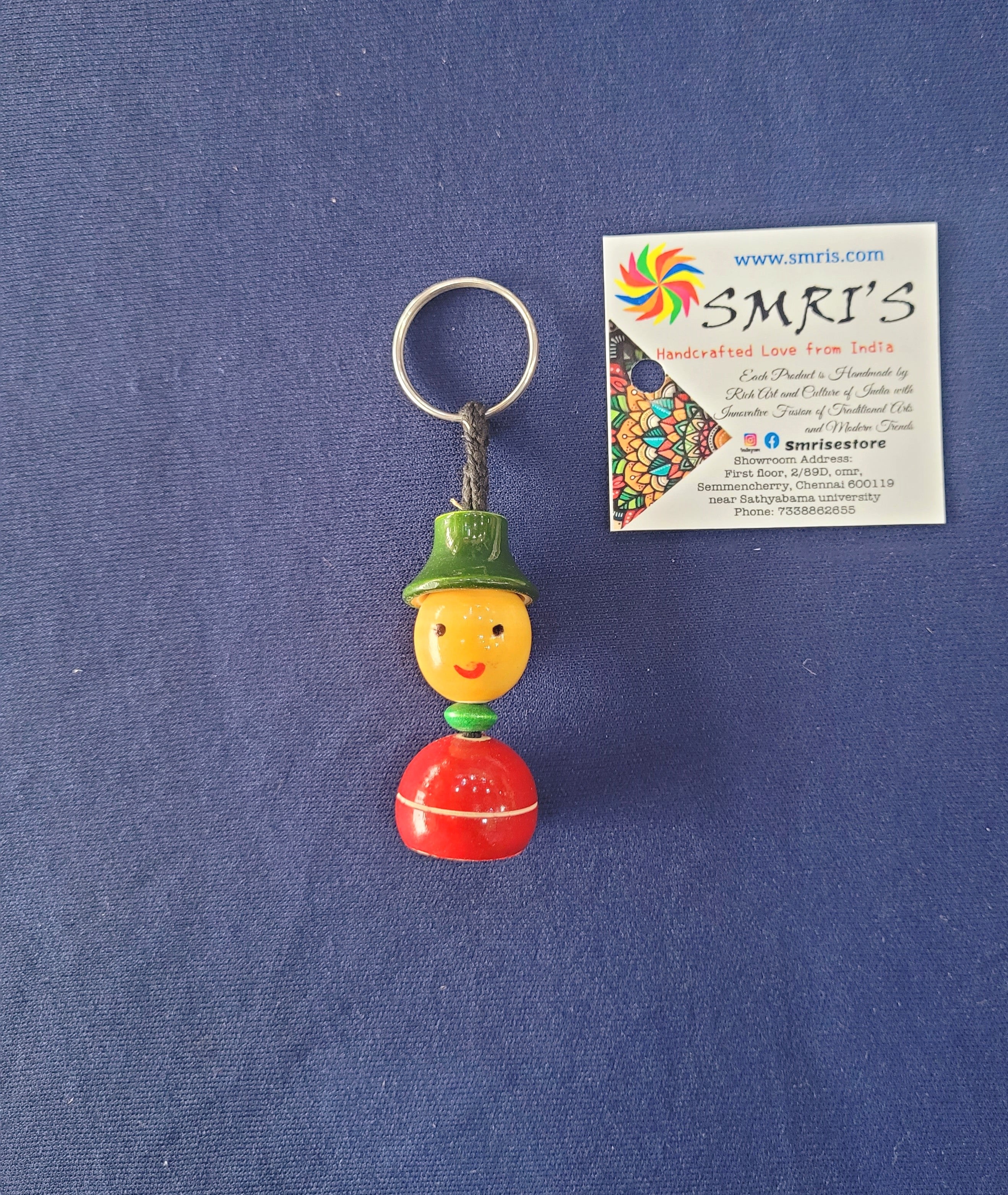 Wooden Man Key chain key ring Indian handicrafts ( 2.5H * 1L * 1W ) in ...