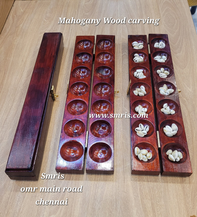 Pallankuzhi Pallankuli Traditional south indian board Games made of ma ...