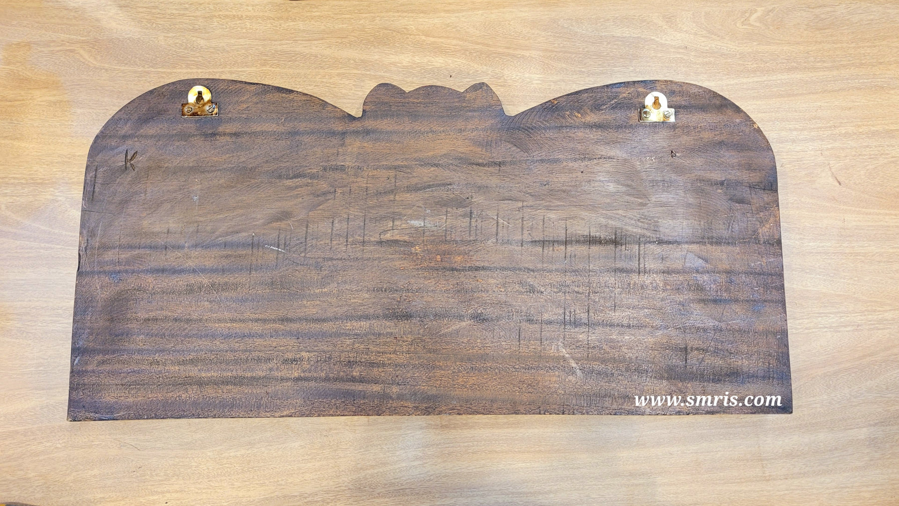 Wooden Namam Sangu Chakram Wooden Wall Panel Frame 24 x 12 Inch Wall H ...