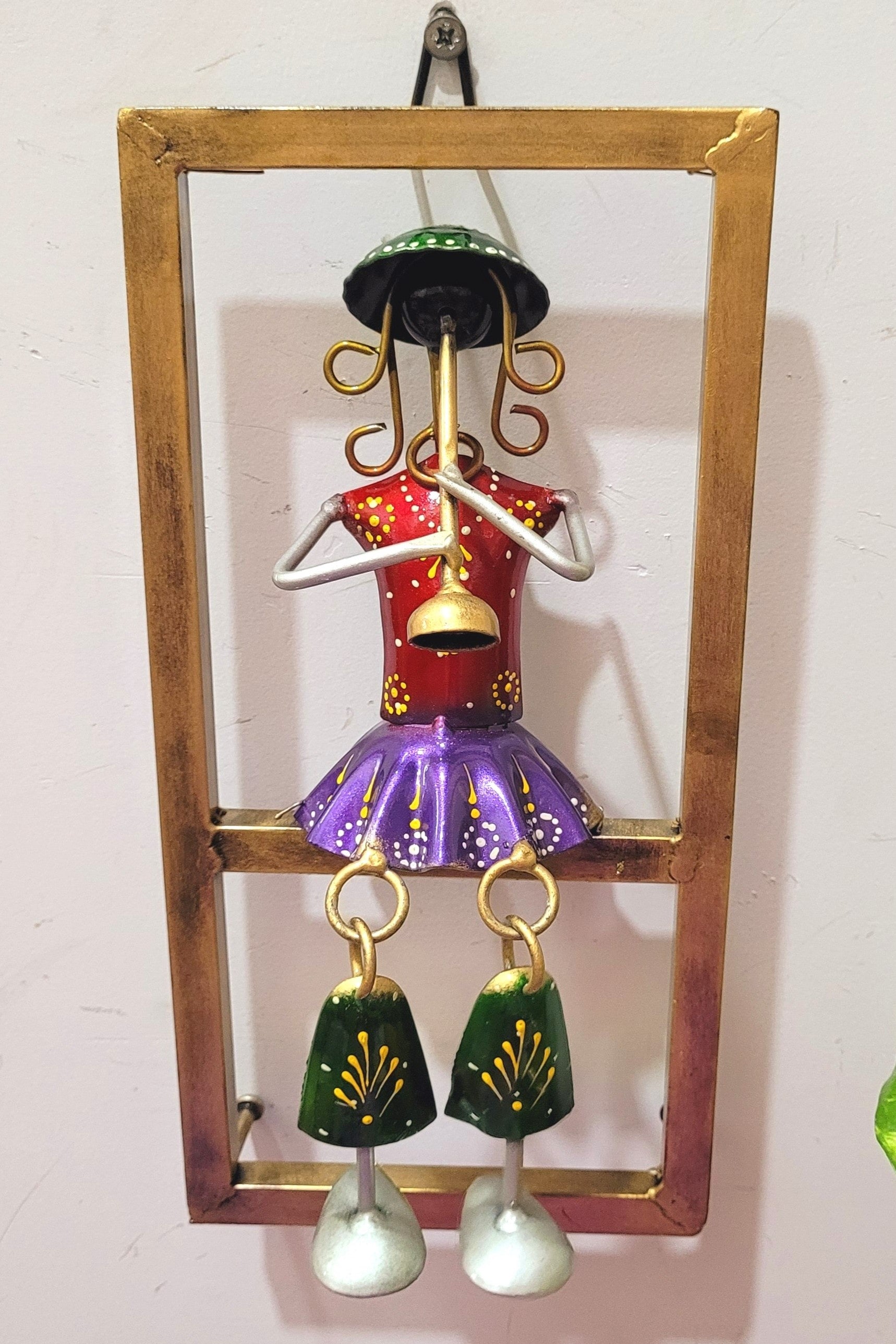 Gold frame lady swing nadhaswaram home wall decor interior decorations ...