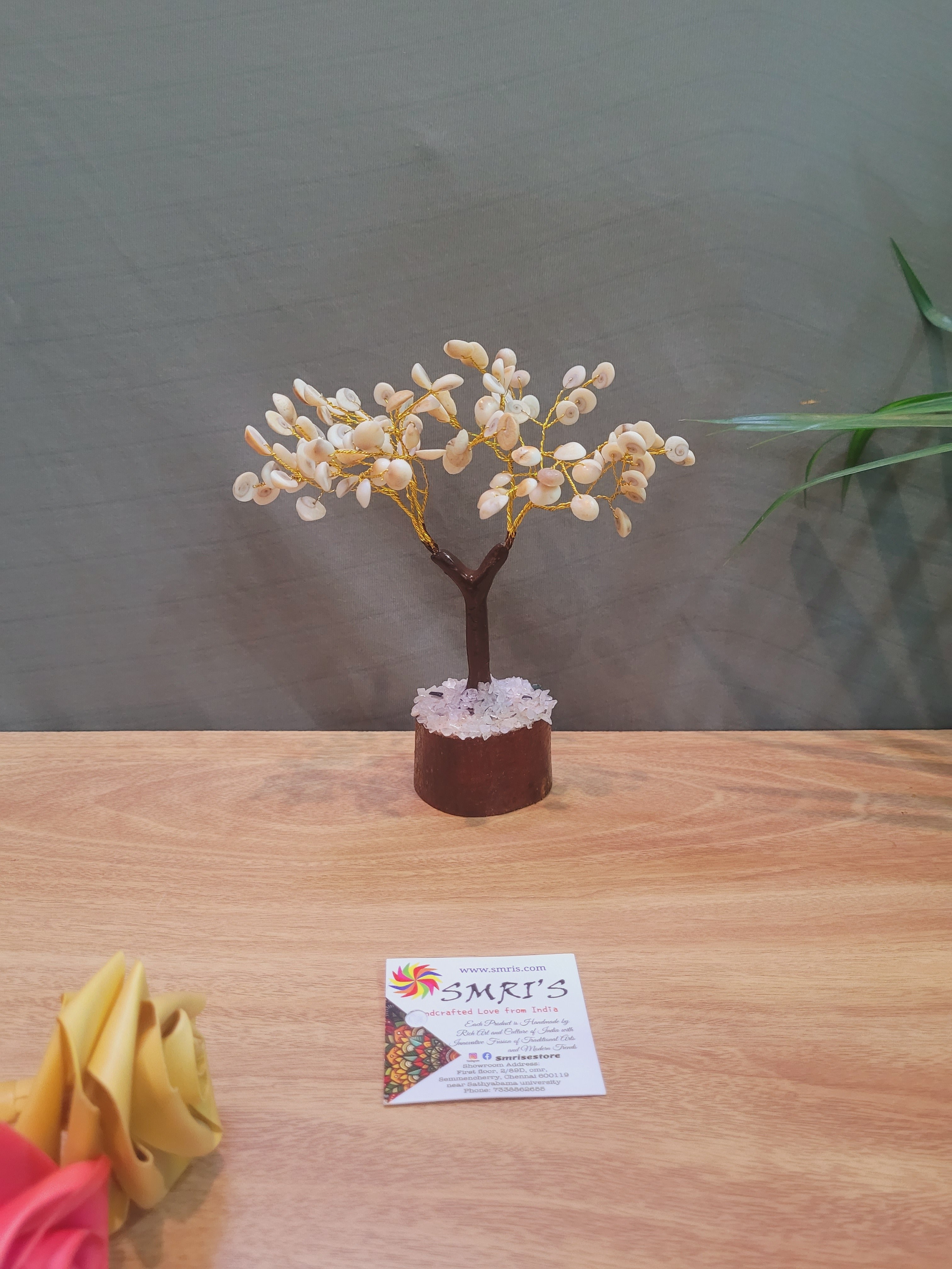 Gomati Chakra Natural Stone Crystal Tree Vastu Feng Shui Home Decor ...