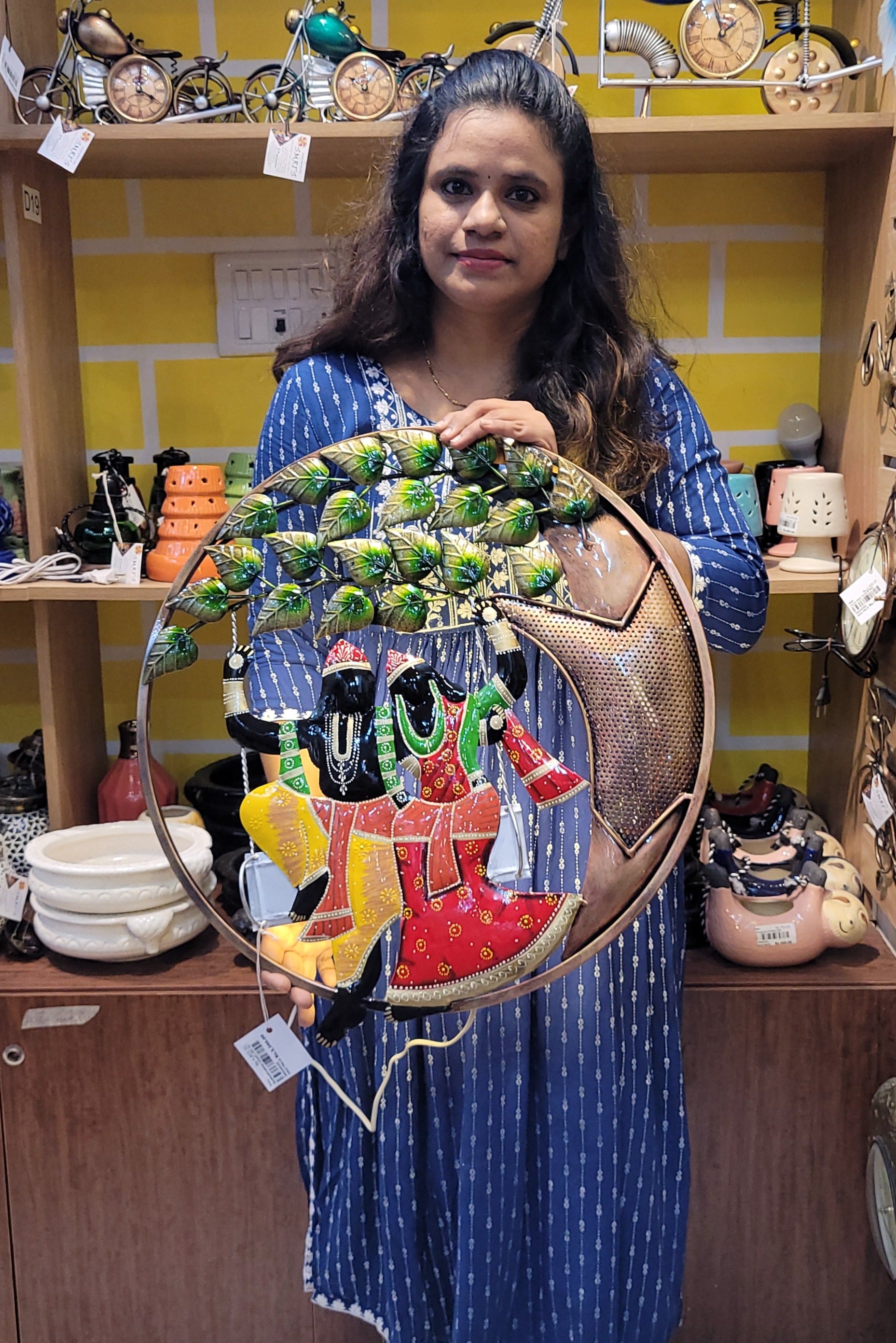 Radha Krishna Tree home office wall decor LED interior decorations ...