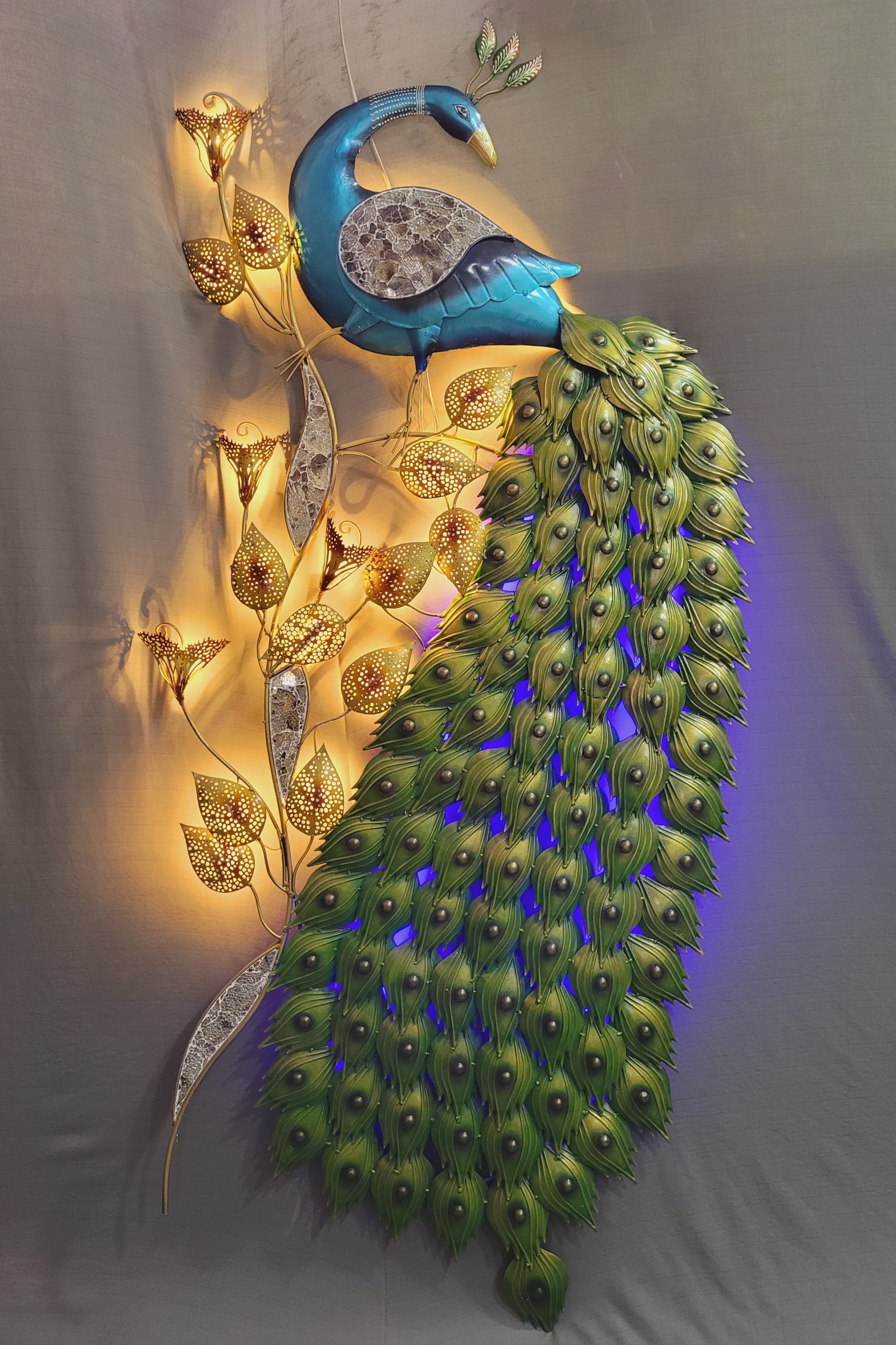 Luxurious Peacock LED home office hotel wall decor – Smris