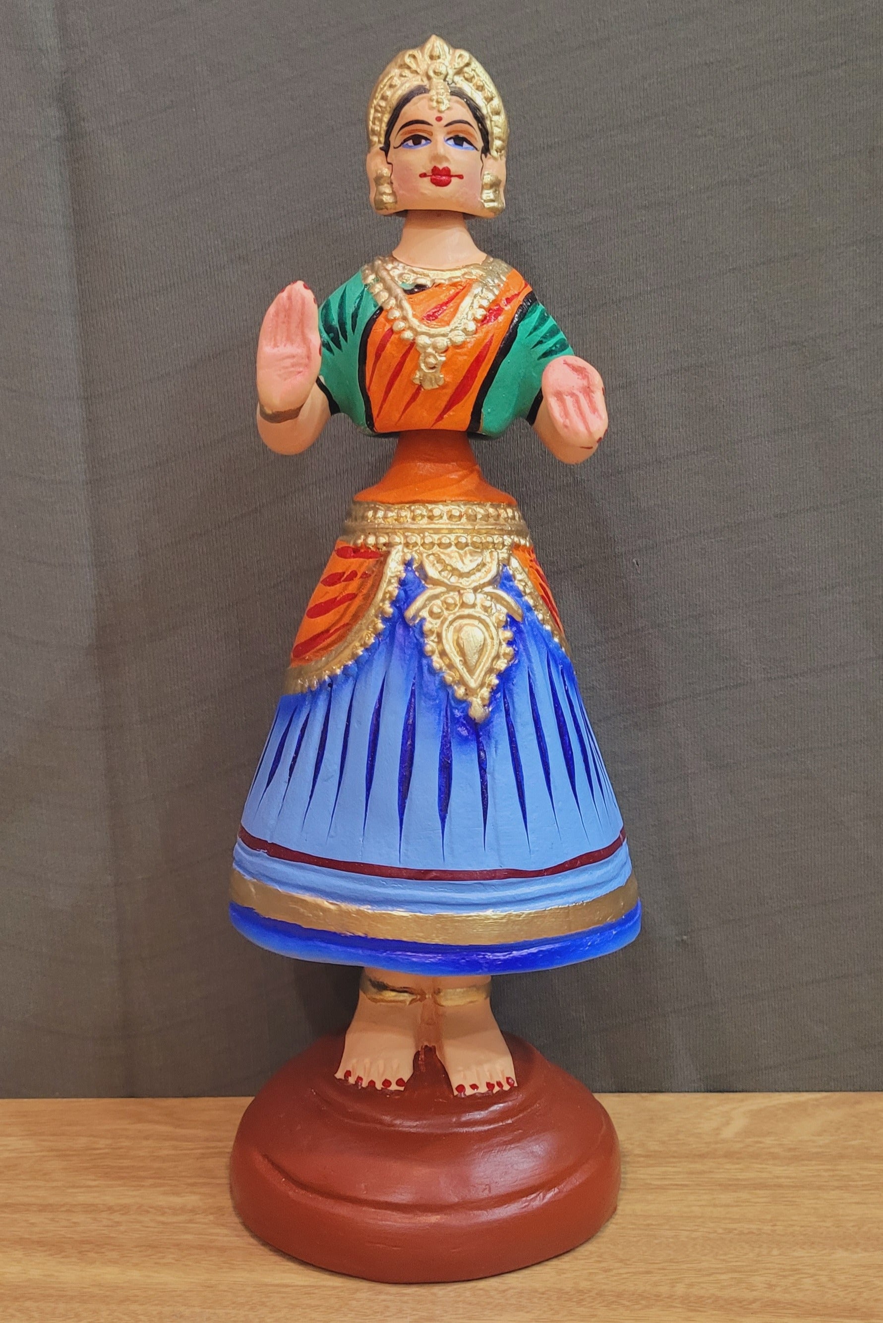 Tanjore Dancing Doll Paper Mache Handmade Thanjavur Thalayatti Bommai ...