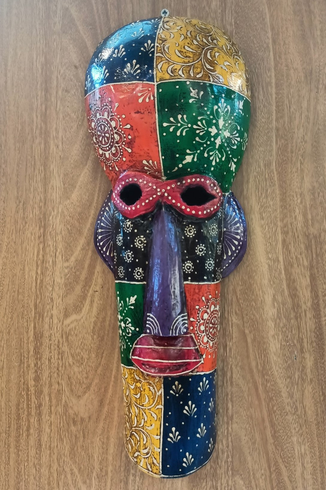 Wooden carving tribal hand painted Mask indian handicrafts – Smris