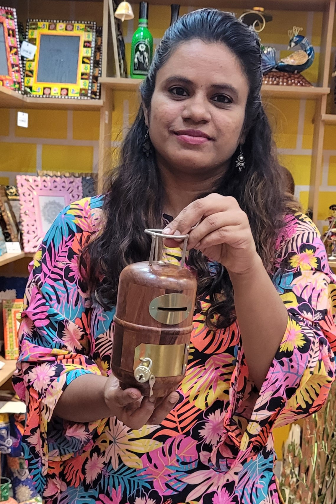 Wooden Piggy Bank Money box Handmade Indian Handicraft return gift – Smris