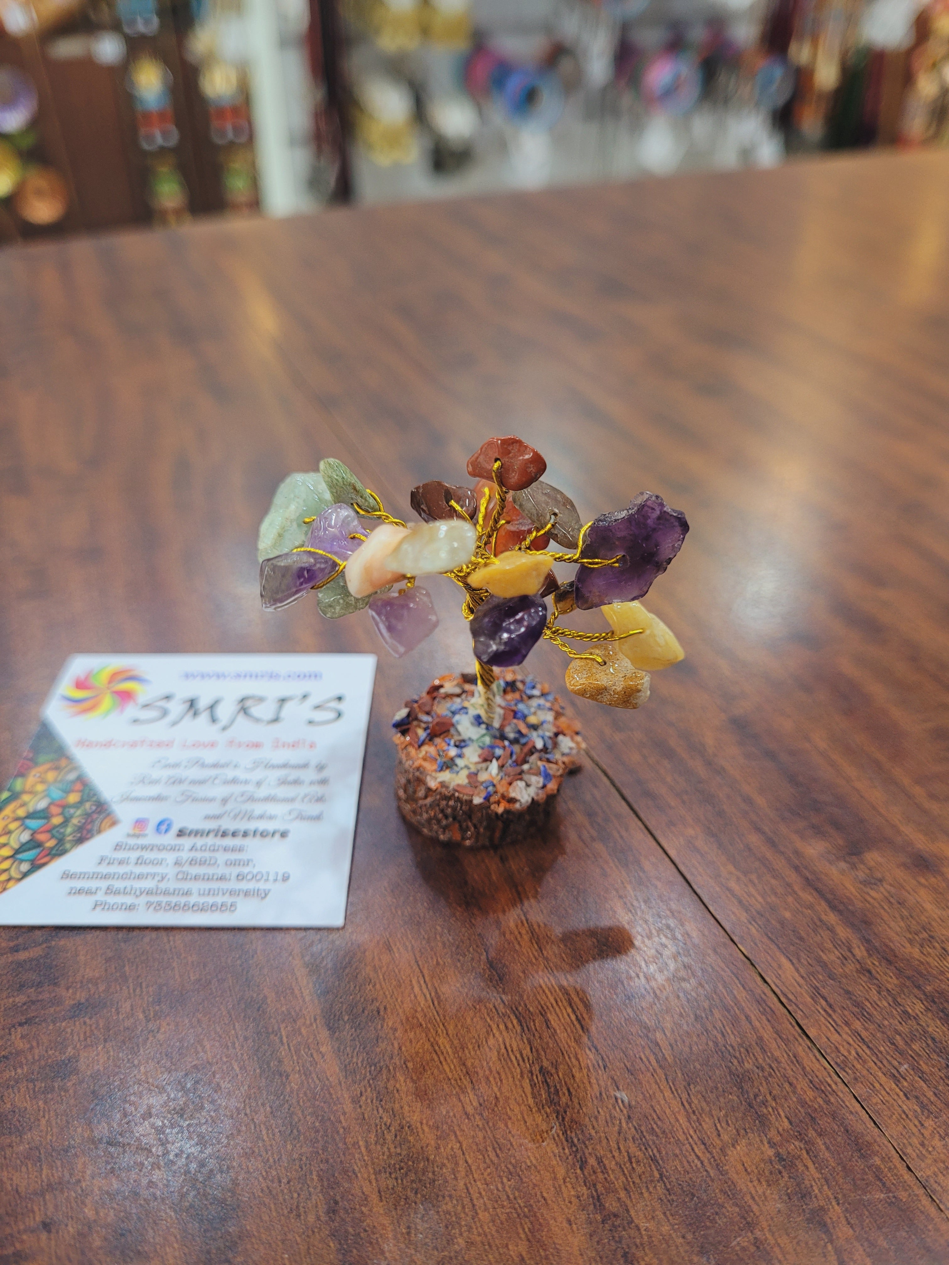 7 Chakra Real Crystal Stone Tree Vastu Feng Shui Return Gift Corporate ...