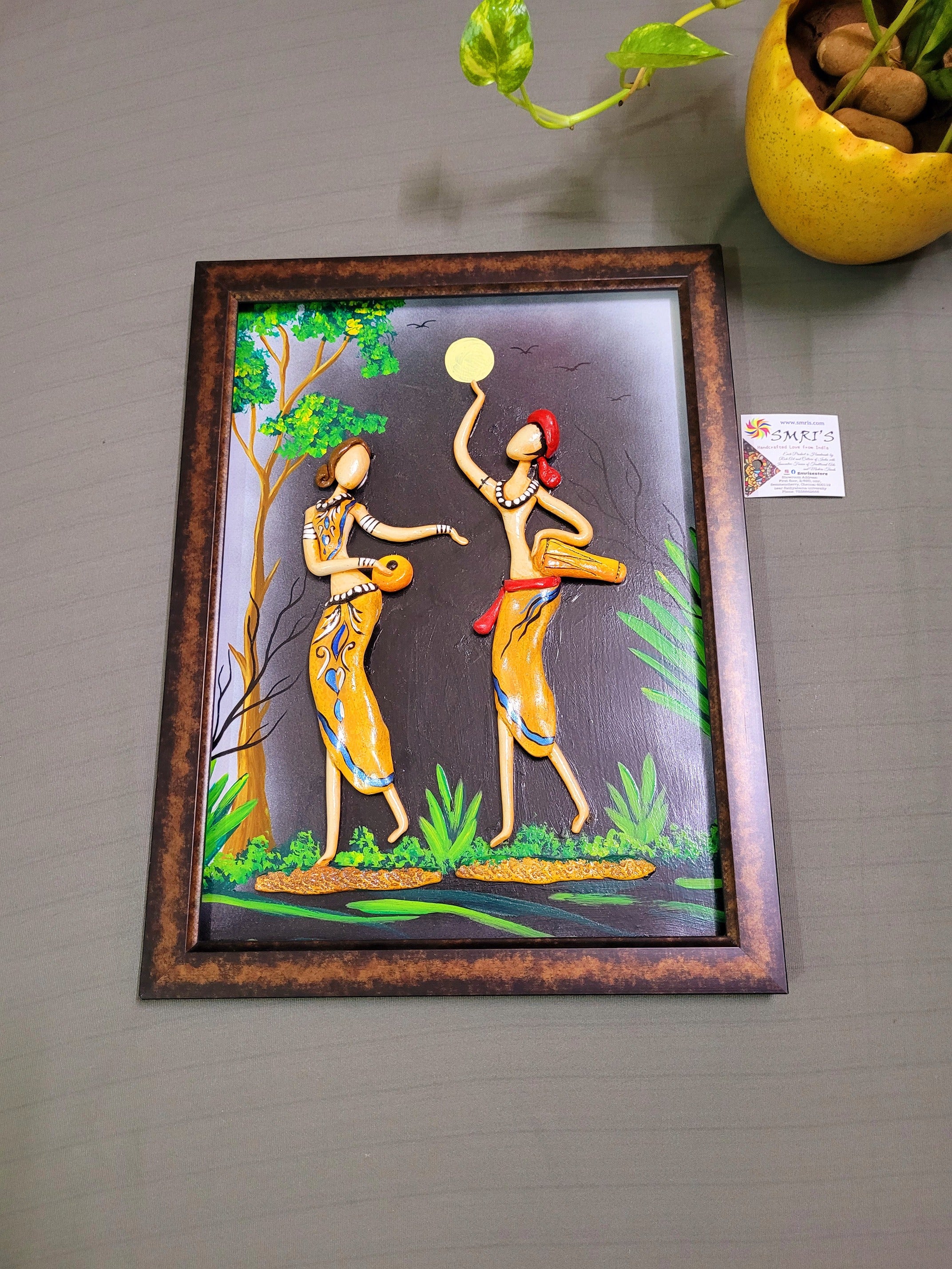 Mural Tribal Art frame Paintings wall decor Indian Traditional ...