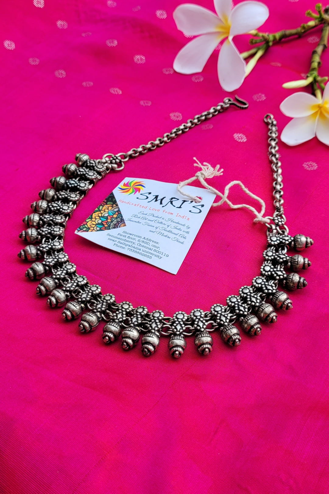 German Oxidised Silver Choker Necklace Traditional Kolhapuri Jewellery Smris