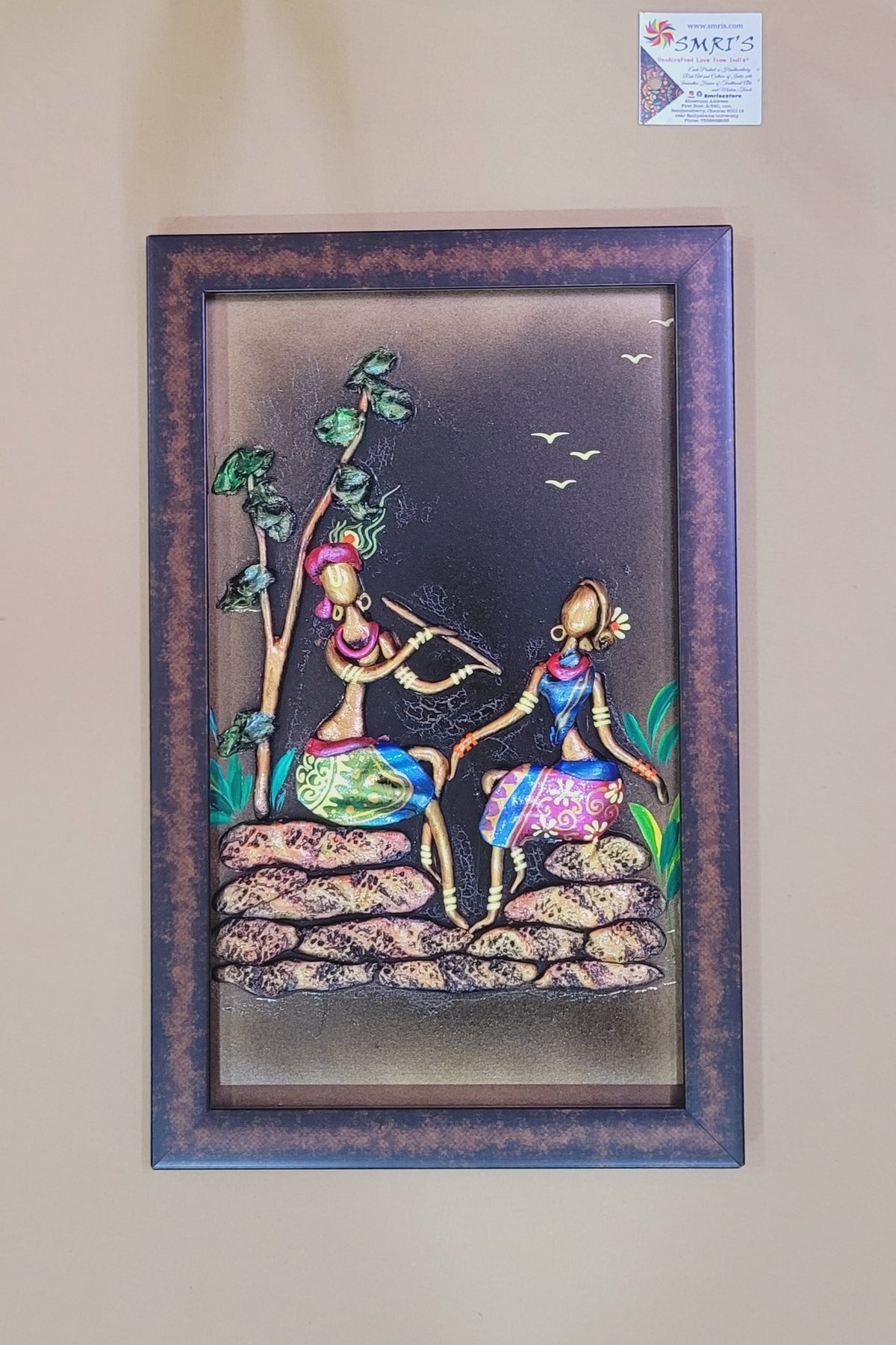 Mural Frame Colorful Craft Indian Handicrafts tribal art Home & Office ...