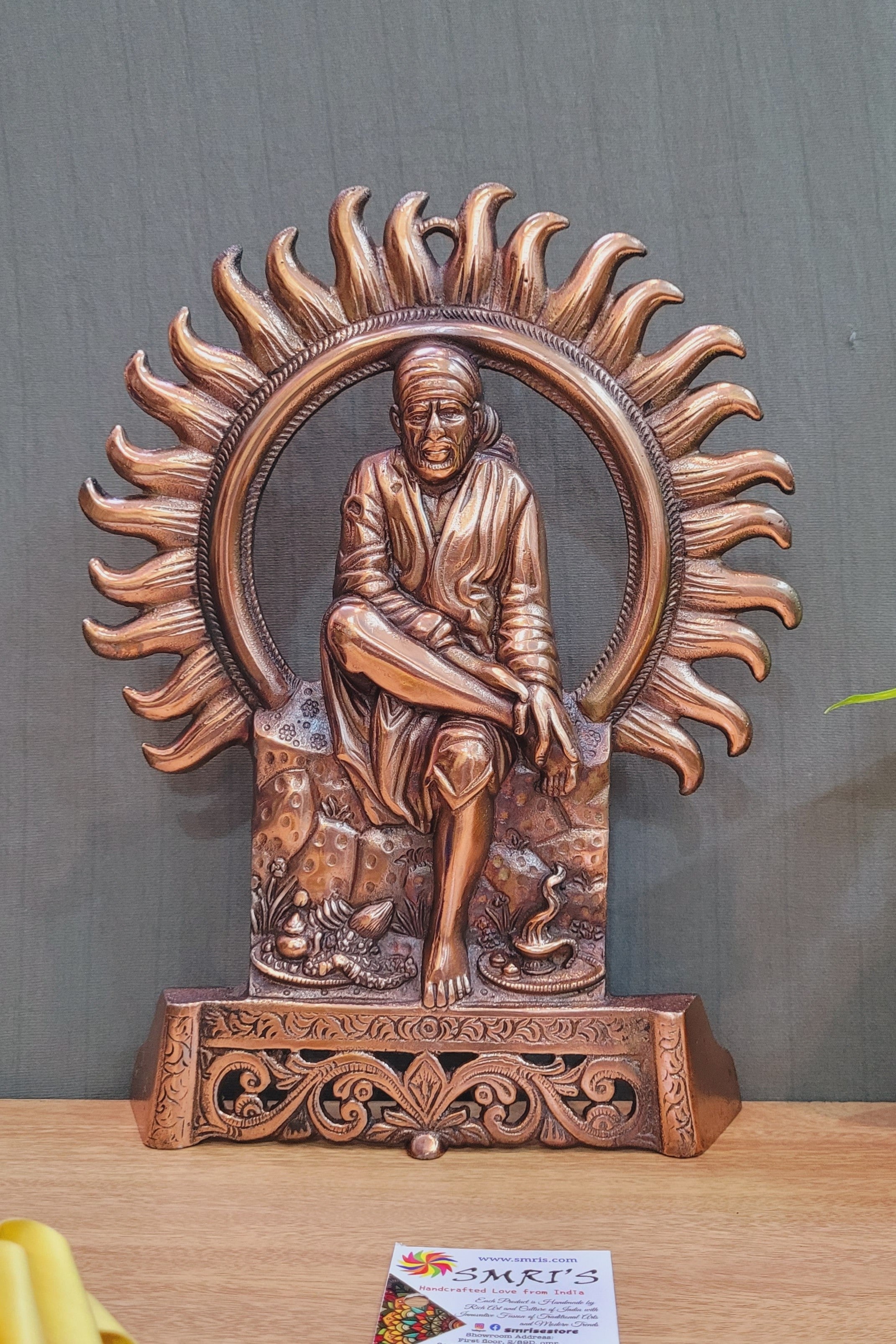 Sai Baba Statue Copper coated Aluminium Idol Pooja Decor Golu Decor ...