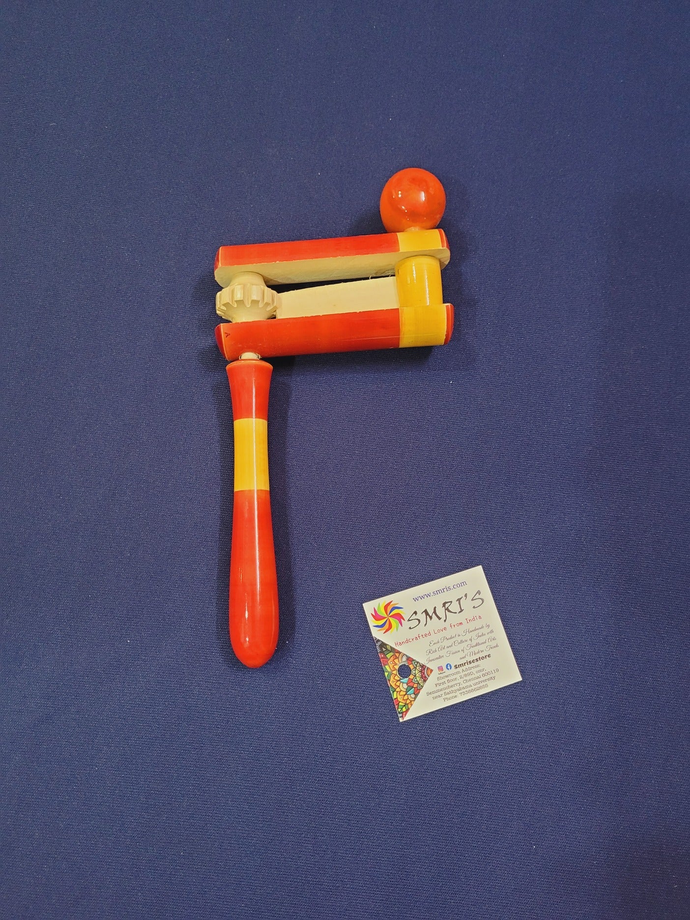 wooden Organic coloured indian Traditional Baby Rattle Toy ecofriendly ...
